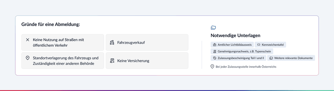 Kraftfahrzeug abmelden